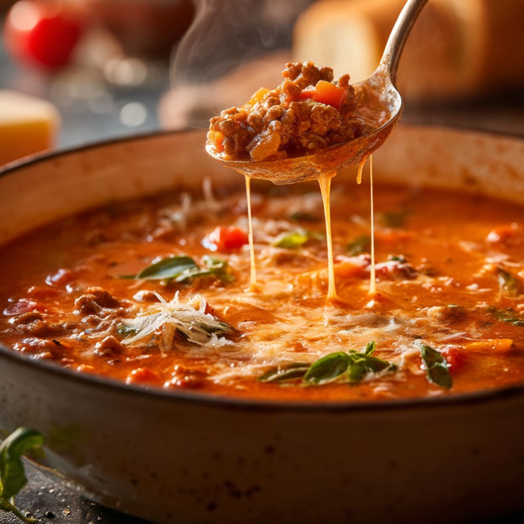 Schnelle Pizzasuppe mit Hackfleisch – Deftig, Cremig & In 30 Minuten ...